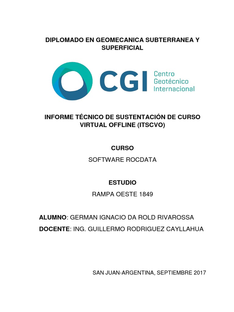 ITSCVO SOFTWARE ROCDATA - German Ignacio DA ROLD RIVAROSSA | PDF | Roca clástica | Software
