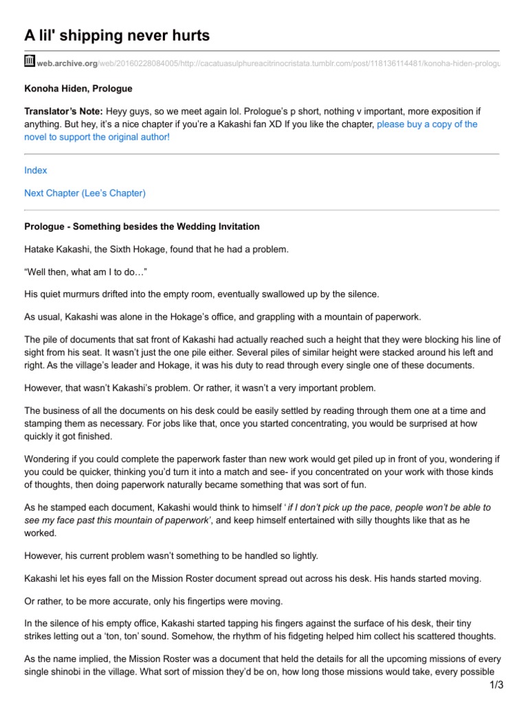 Naruto Hiden Series - Volume 04 - Konoha's Story - Konoha Hiden ...