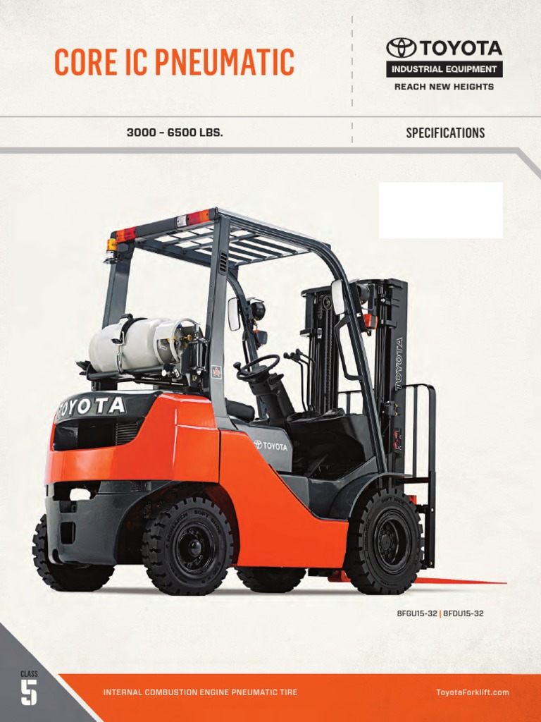 Toyota 8FGU25 Forklift | PDF | Horsepower | Engines