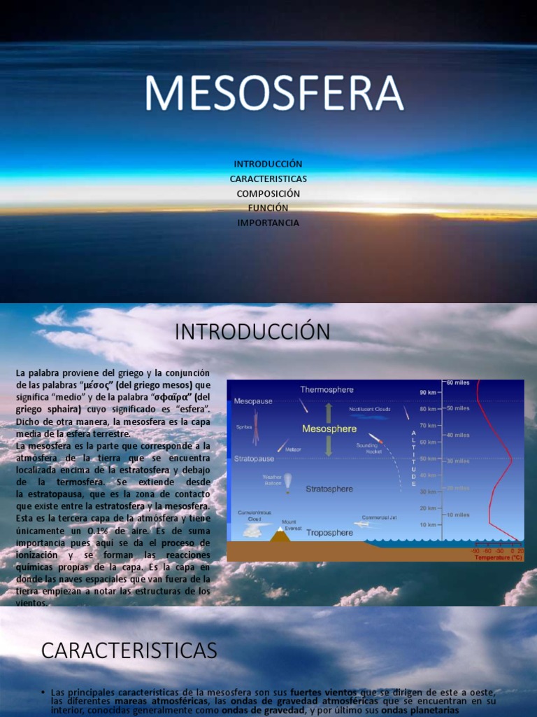 MESOSFERA | PDF | Atmósfera de tierra | Atmósfera