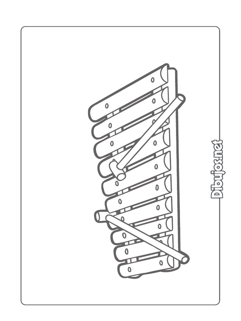 Dibujo de Xilofono para Colorear PDF | PDF