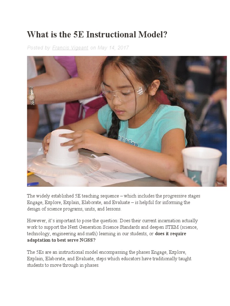 What Is The 5E Instructional Model | PDF | Cognitive Science | Behavior ...