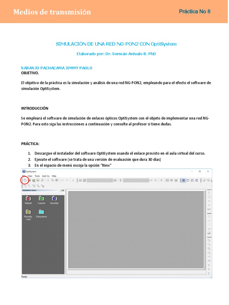 Simulación de Red NG-PON2 en OptiSystem | PDF | Medio de transmision | Óptica