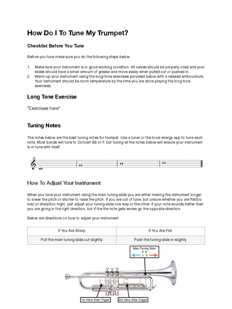 How To Tune Trumpet | PDF | Cooking, Food & Wine | Language Arts ...