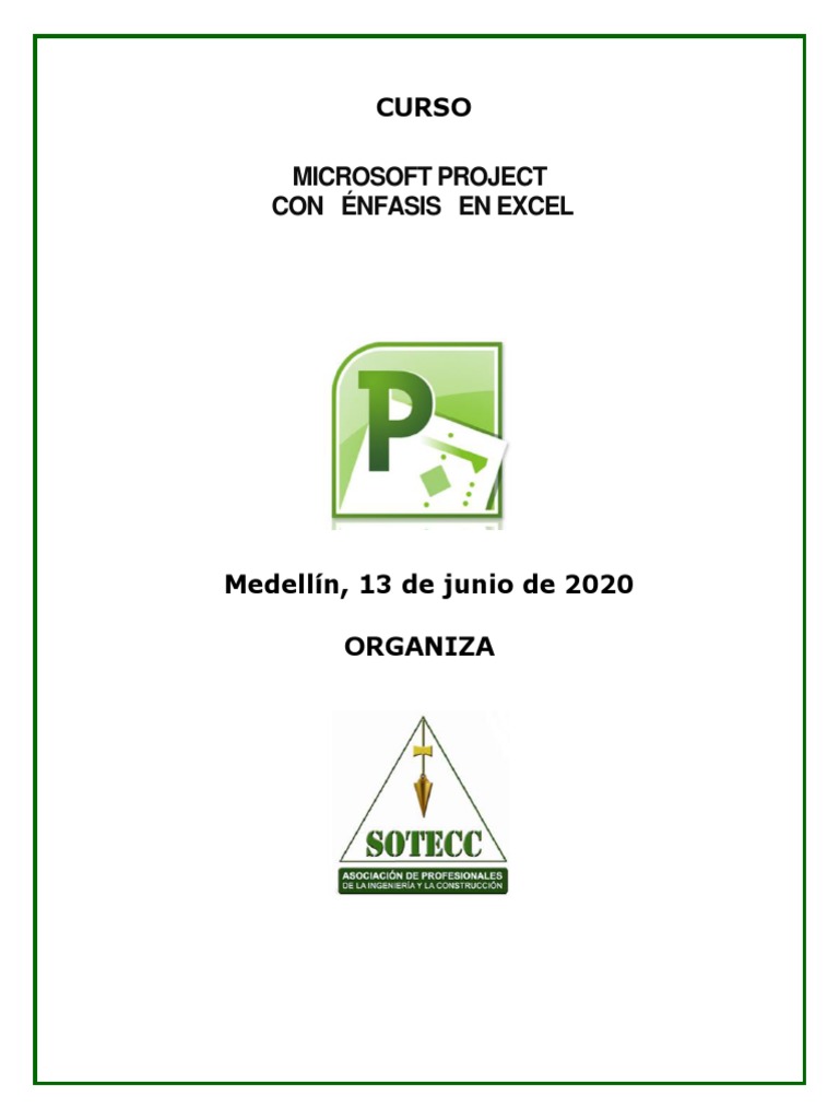 Curso Microsoft Project | PDF | Planificación | Gestión de proyectos