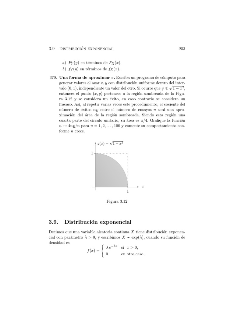 Esperanza y varianza de la exponencial | PDF | Función de densidad de ...
