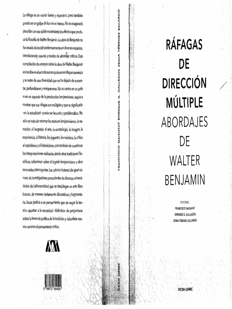Varios - Ráfagas de Dirección Múltiples. Abordajes de Walter Benjamin PDF | PDF | Charles ...