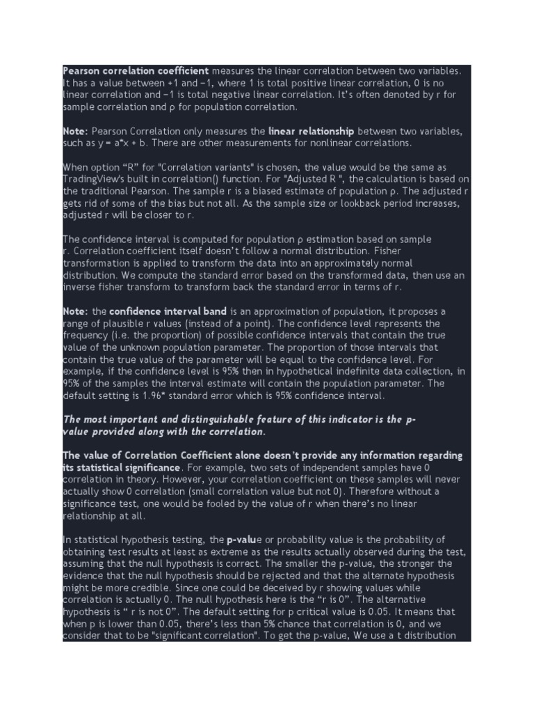 Pearson Correlation Coefficient | PDF | Statistical Hypothesis Testing ...