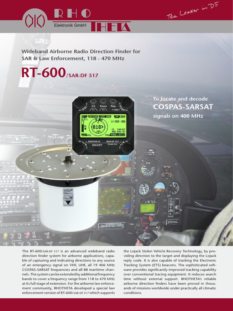 Cospas-Sarsat: Wideband Airborne Radio Direction Finder For Sar & Law ...