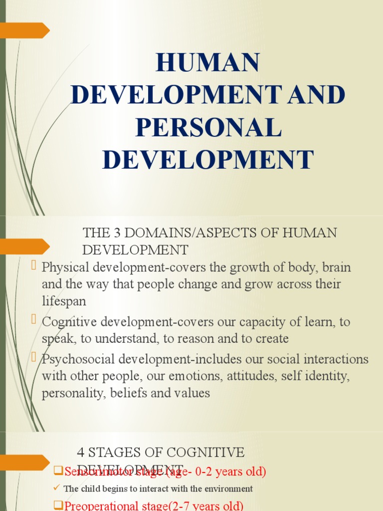 Chapter 1-HUMAN DEVELOPMENT AND PERSONAL DEVELOPMENT | PDF ...