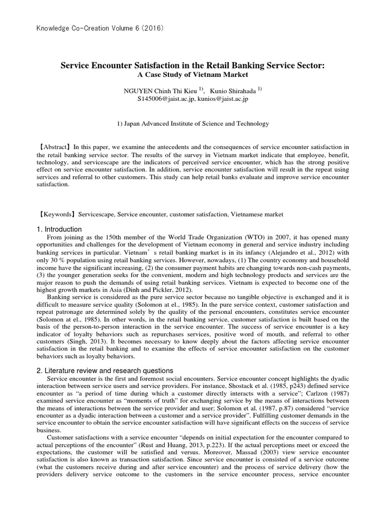 G2 Paper Nguyenn Chinh Thi Kieu PDF | PDF | Customer Satisfaction ...