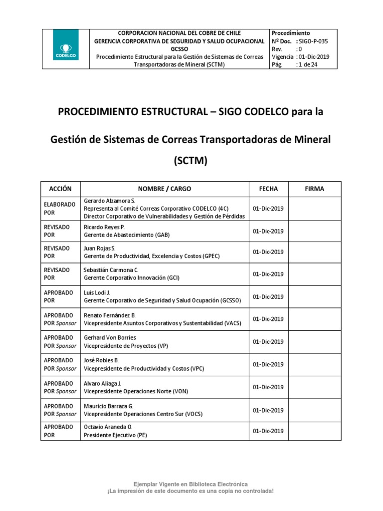 SIGO-P-035 Gestión de SCTM, Nov 07, 2019, rev.B | PDF | Evaluación del ...