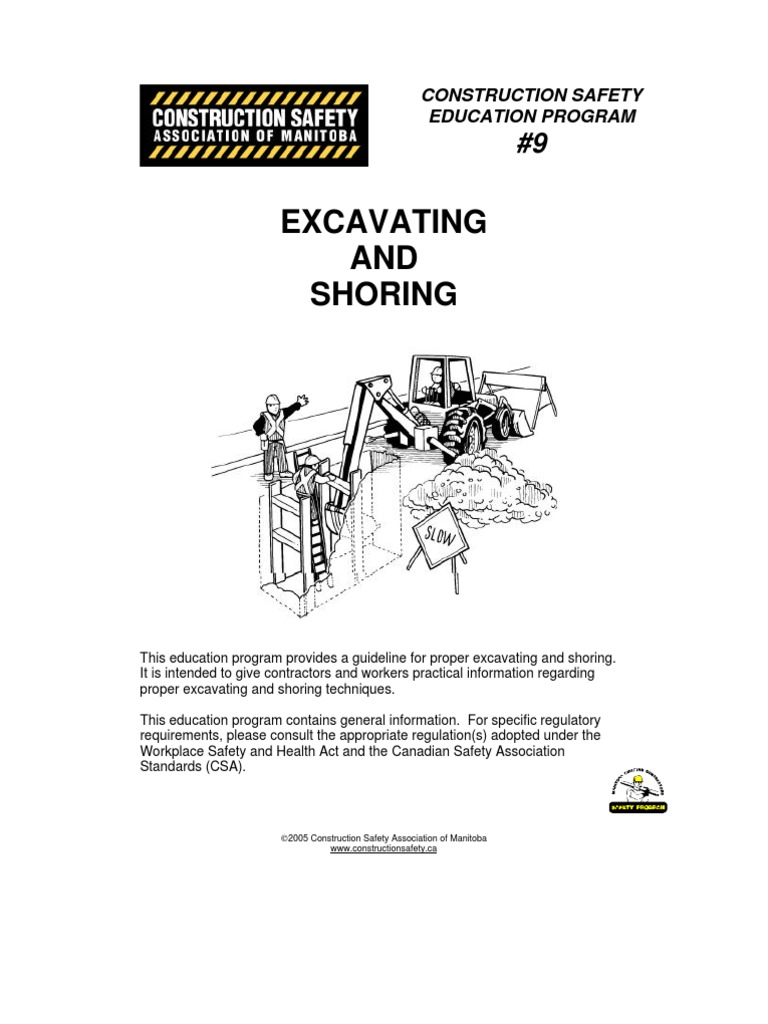 Excavating AND Shoring: Construction Safety Education Program | PDF
