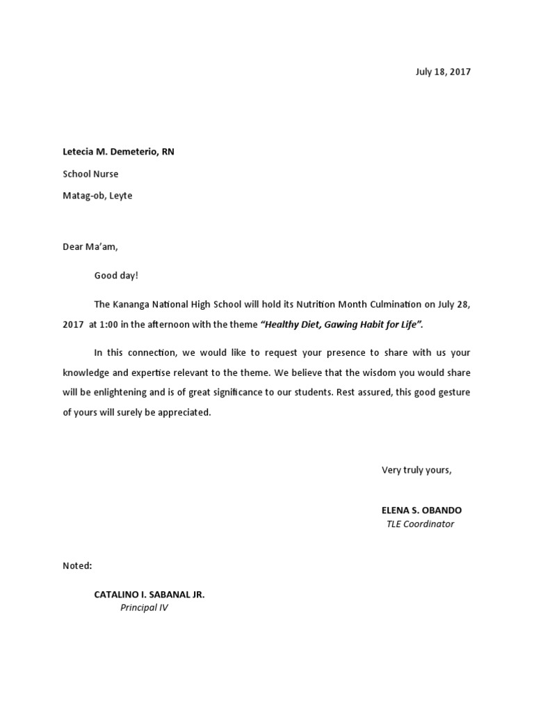 Speaker Letter | PDF