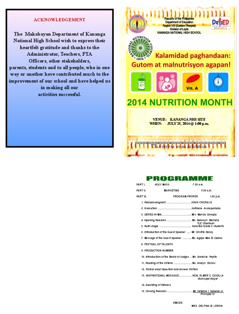 Acknowledgement: This Serves As An Invitation | PDF