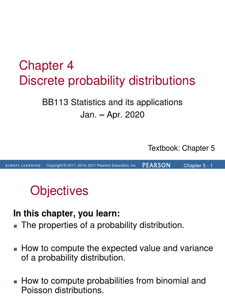 Topic4 - Discrete Probability Distribution | PDF | Probability ...