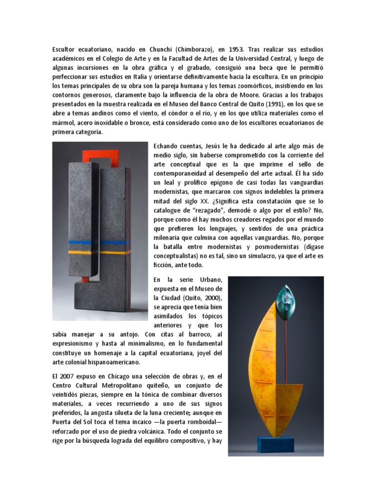 Jesús Cobo | PDF | Escultura | Ecuador