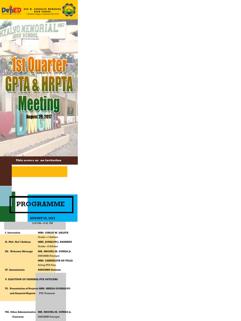 GPTA Invitation | PDF