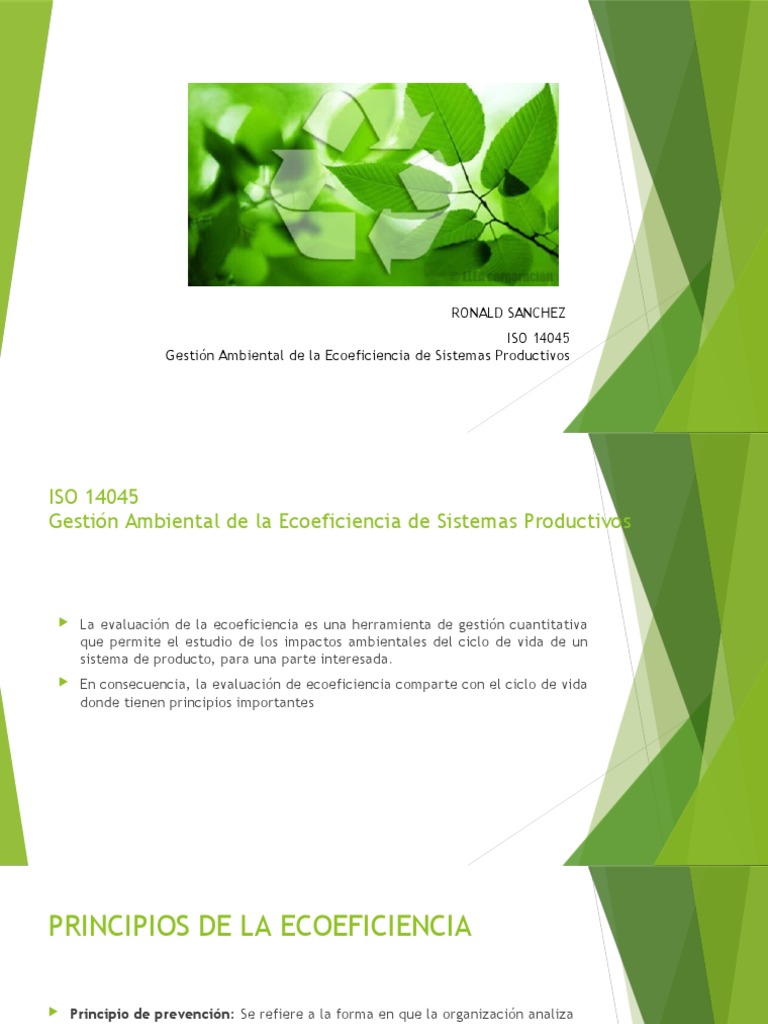 Evaluación Ecoeficiencia ISO 14045 | PDF | Evaluación del ciclo de vida ...
