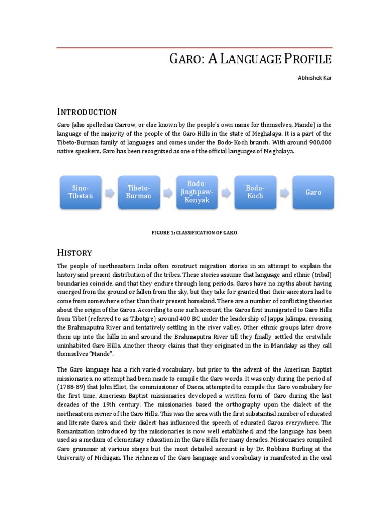 Garo A Language Profile | PDF | Morphology (Linguistics) | Symbols