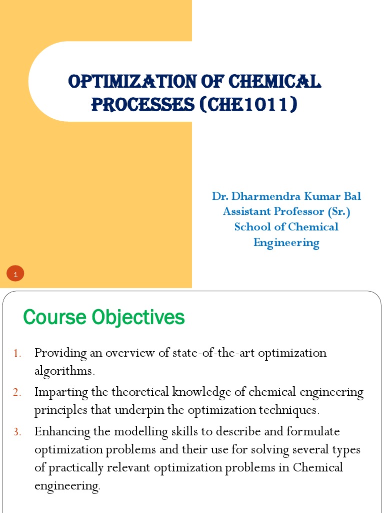 Optimization of Chemical Processes (Che1011) | PDF | Maxima And Minima ...