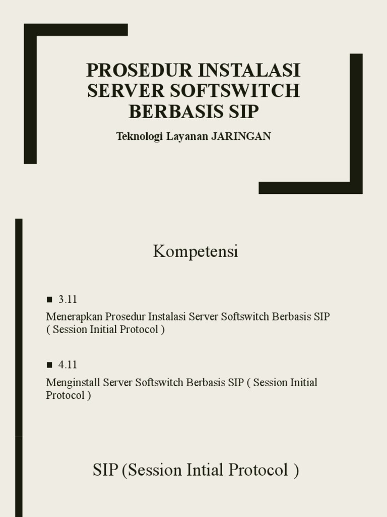 3.11 Prosedur Instalasi Server Softswitch Berbasis SIP | PDF