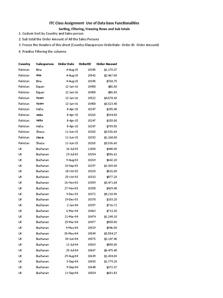 Excel Class 3-Pivot Tables | PDF | Data Management | Computer Data