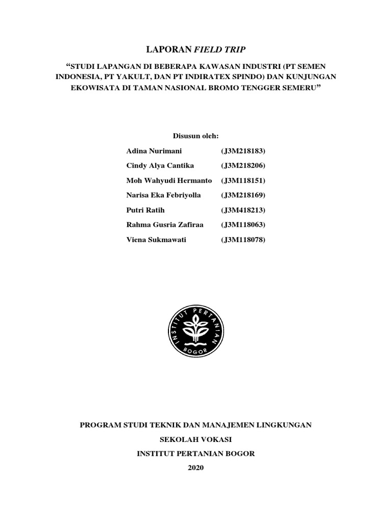 Laporan Field Trip PDF | PDF
