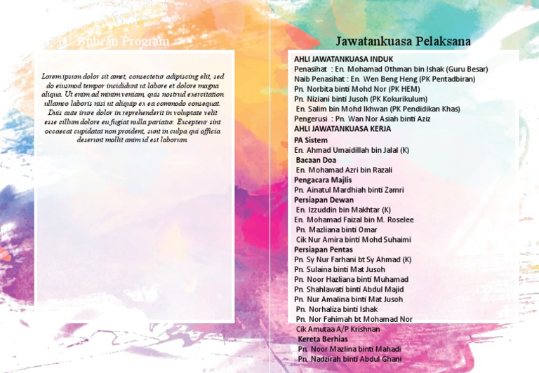 Buku Program Tema Warna Warni | PDF