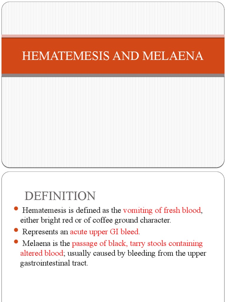 Hematemesis Causes