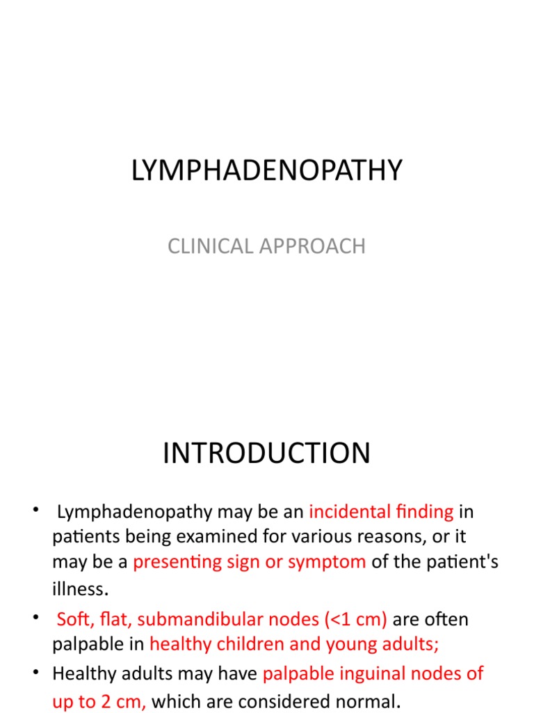 Lymphadenopathy: Clinical Approach | PDF | Lymphoma | Cancer
