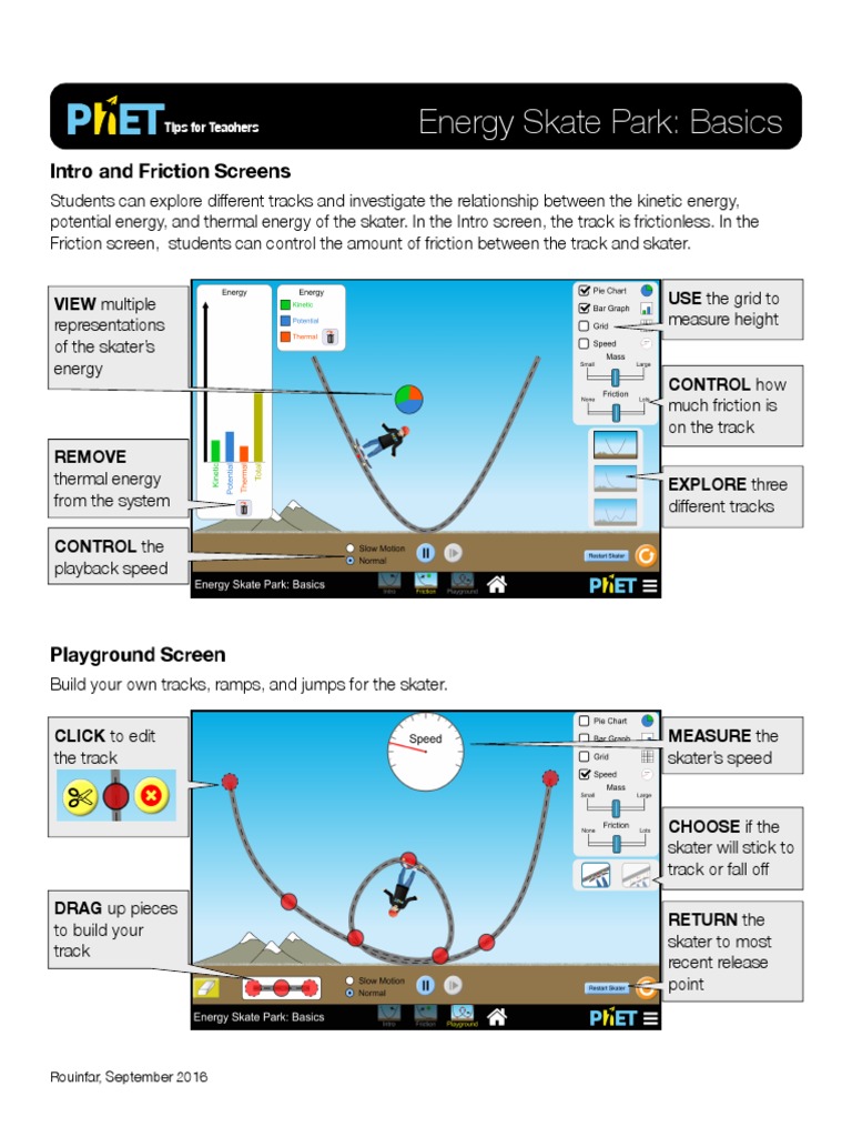 Energy Skate Park Basics HTML Guide | PDF | Friction | Heat