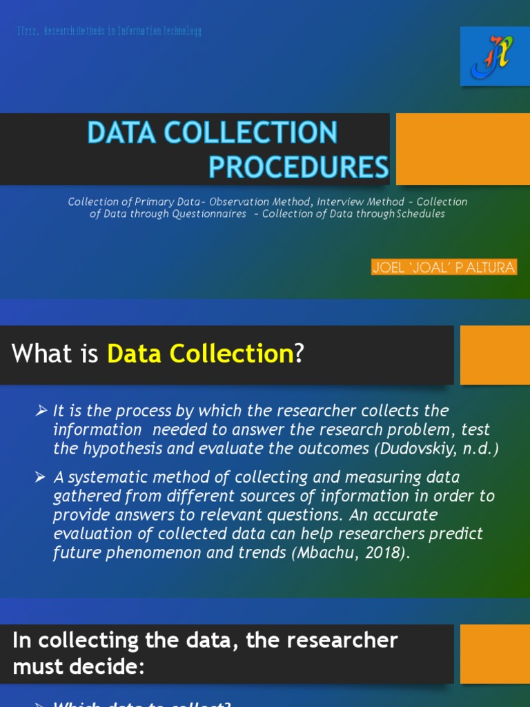 Data Collection Procedures in Research Methodology PDF | PDF ...