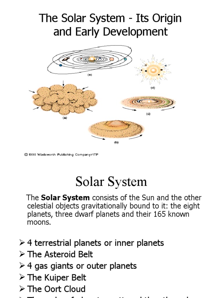 The Solar System - Its Origin and Early Development | PDF | Solar ...