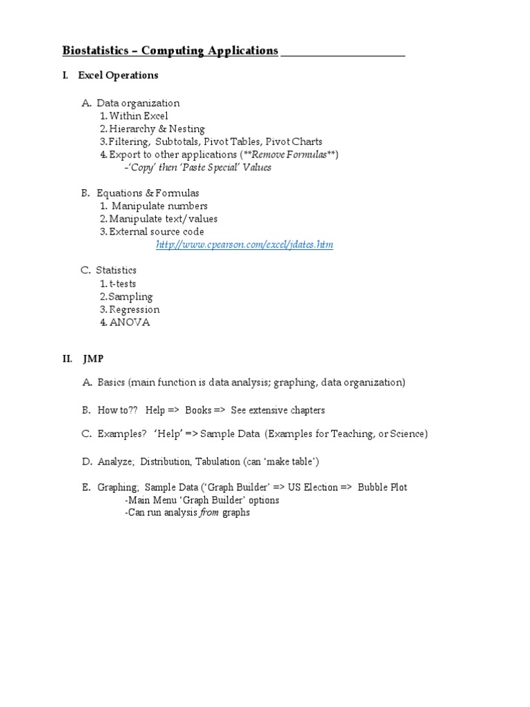Excel & JMP | PDF | Computers