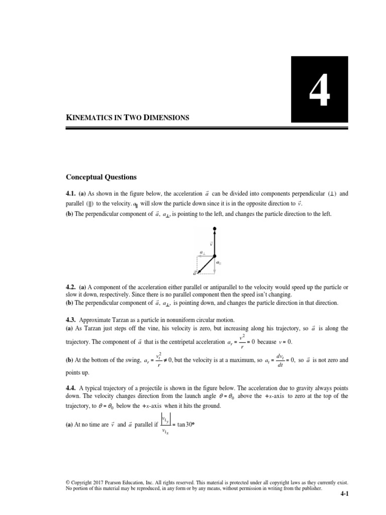 Conceptual Questions: Inematics in WO Imensions | PDF | Acceleration ...