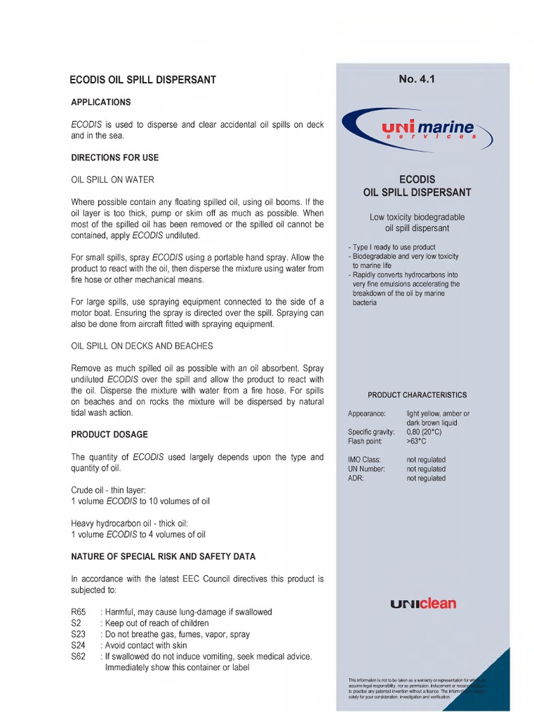 4.1 ECODIS OIL SPILL DISPERSANT PDS - C | PDF
