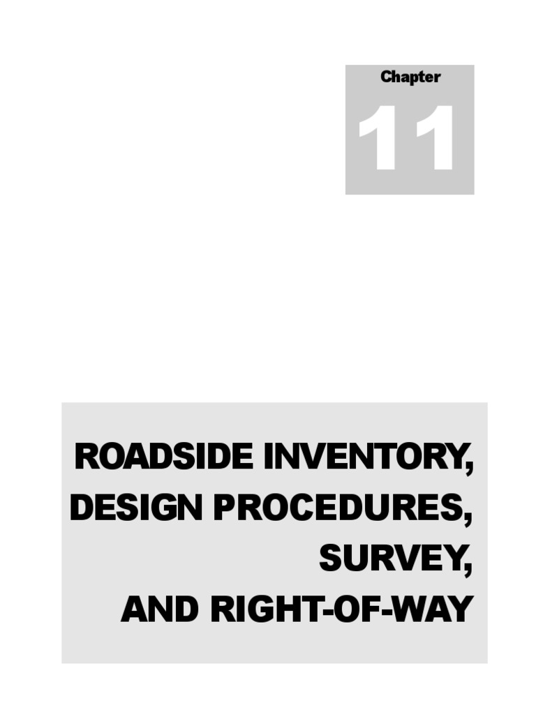 Roadside Inventory, Design Procedures, Survey, and Right-Of-Way | PDF ...