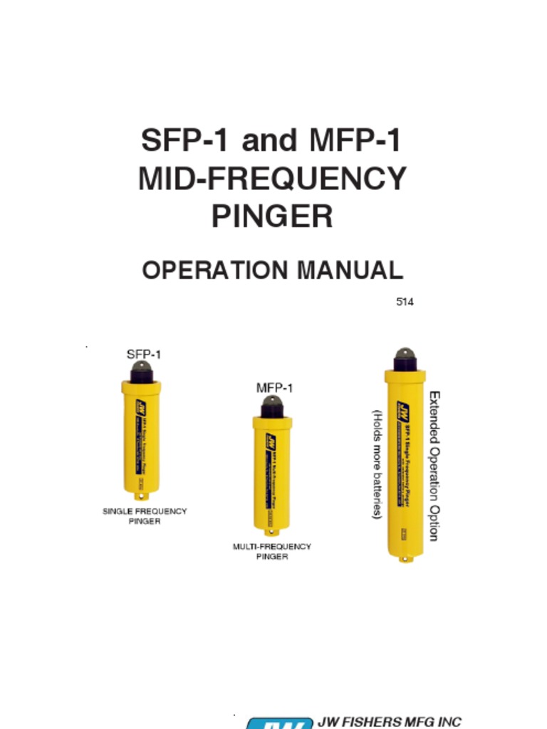 SFP-1&MFP-1 Pinger Operation Manual5 | PDF | Sound | Frequency