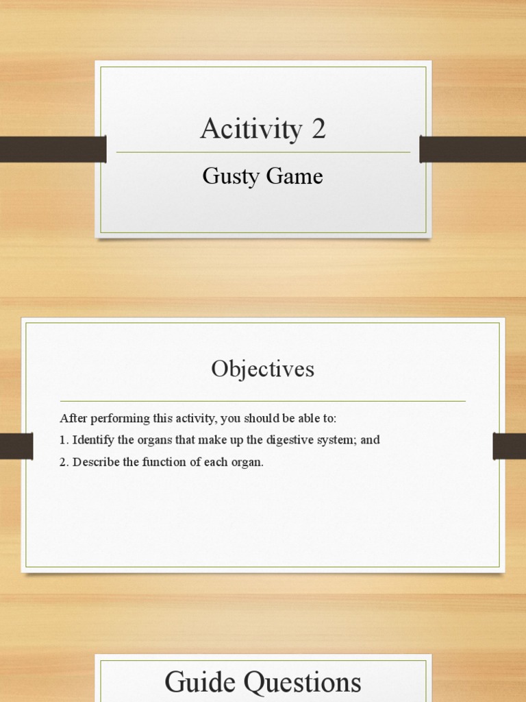 Gutsy Game: Digestive System Activity | PDF