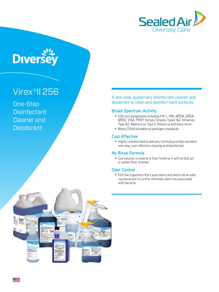 Virex®II 256: One-Step Disinfectant Cleaner and Deodorant | PDF ...