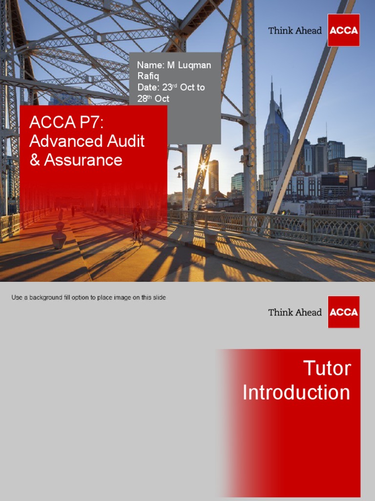 P7 Revision Session - Dec 2017 - Day 1 | PDF | Financial Audit | Audit