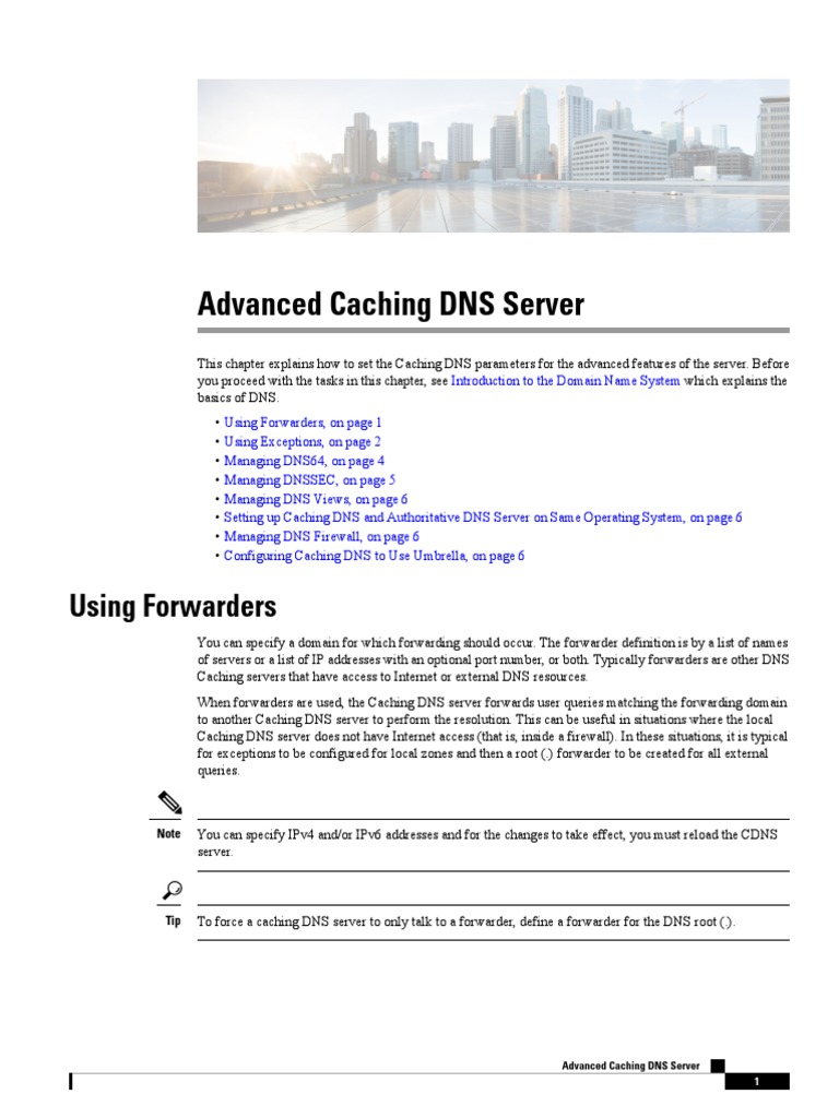 Advanced Caching Dns Server Using Forwarders Pdf Domain Name