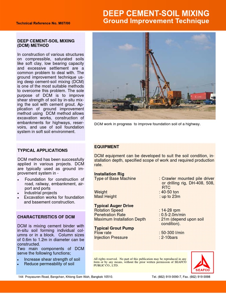 DCM Soil Improvement | PDF | Economic Sectors | Mechanical Engineering