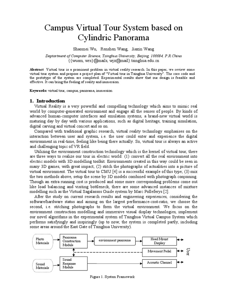 Campus Virtual Tour System Based On Cylindric Panorama | PDF | Virtual ...