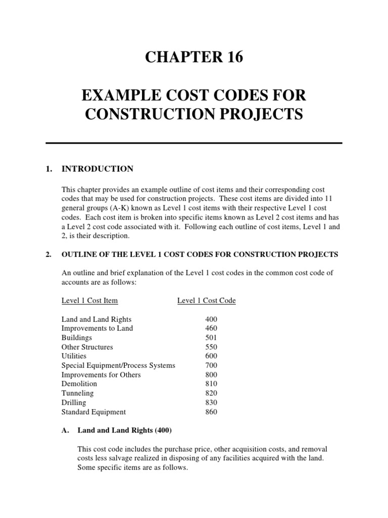 CVR Cost Codes for Construction Projects | PDF | Track (Rail Transport ...