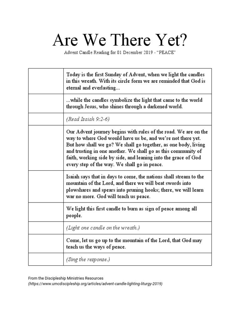 Advent Candle Readings: Peace to Love | PDF | Wreath | Advent