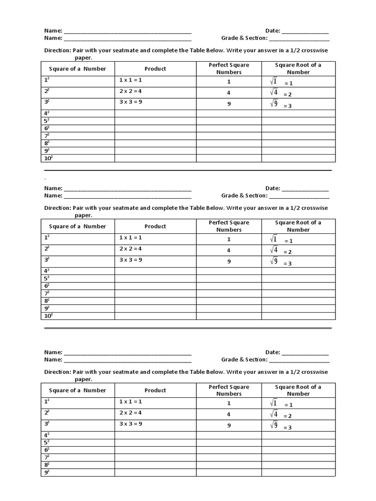 Activity Sheet - Principal Roots | PDF | Numbers | Elementary Mathematics