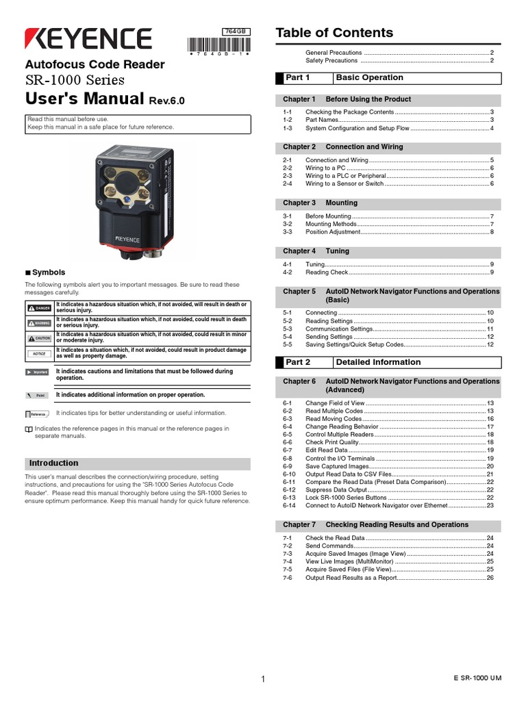 User's Manual: SR-1000 Series | PDF | Usb | Electrical Wiring