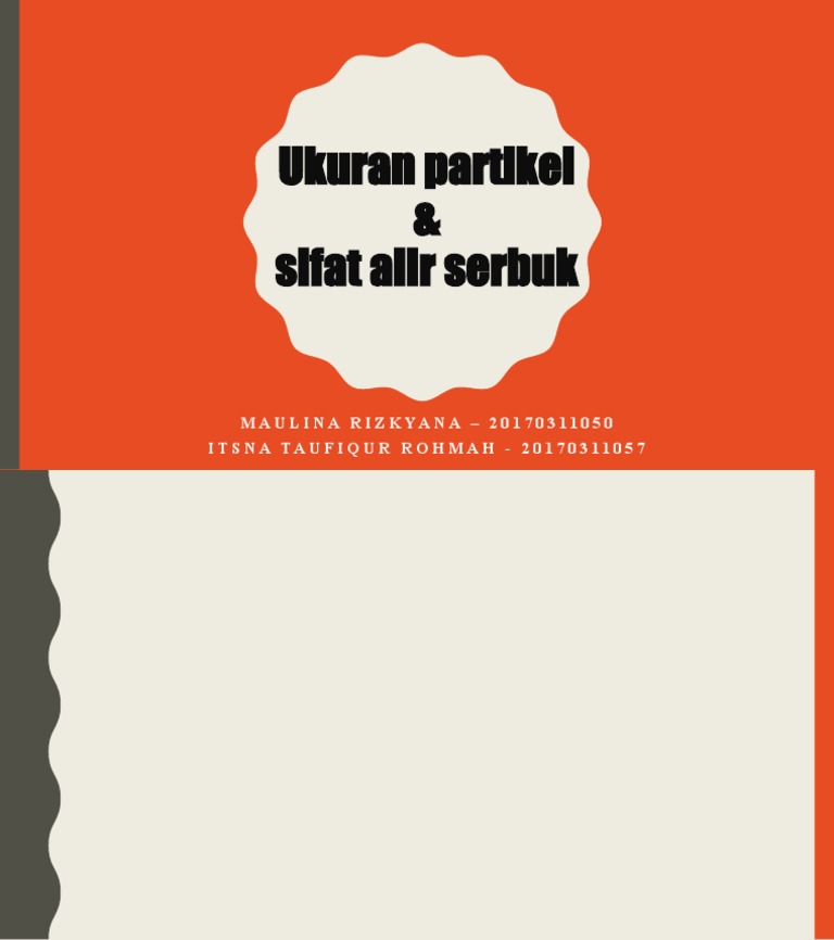 Ukuran Partikel PPT Tugas | PDF